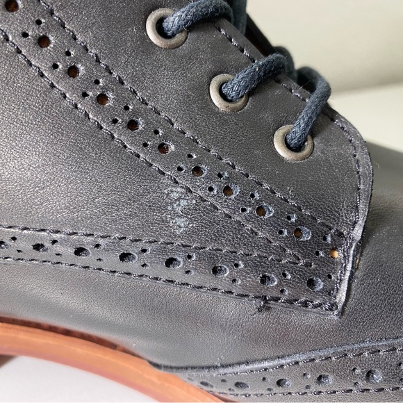 JD Fisk | Shoes | New Jd Fisk Leather Wingtip Brogue Boots Lace Up ...